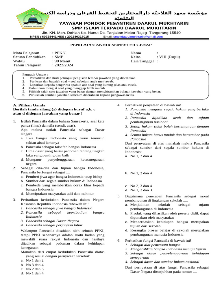 Pentingnya Pancasila bagi Pemuda | PDF