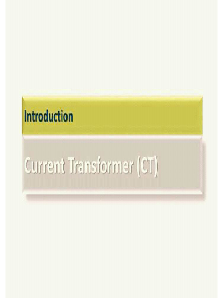 Topic. Current. Transformer | PDF
