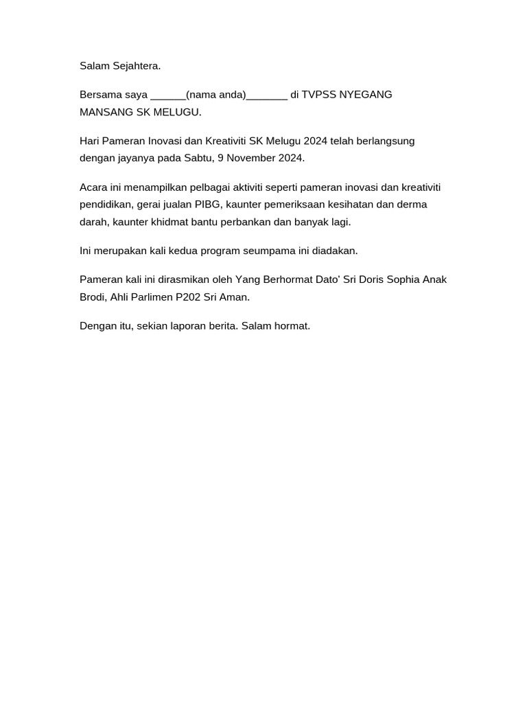 Skrip Pembaca Berita | PDF