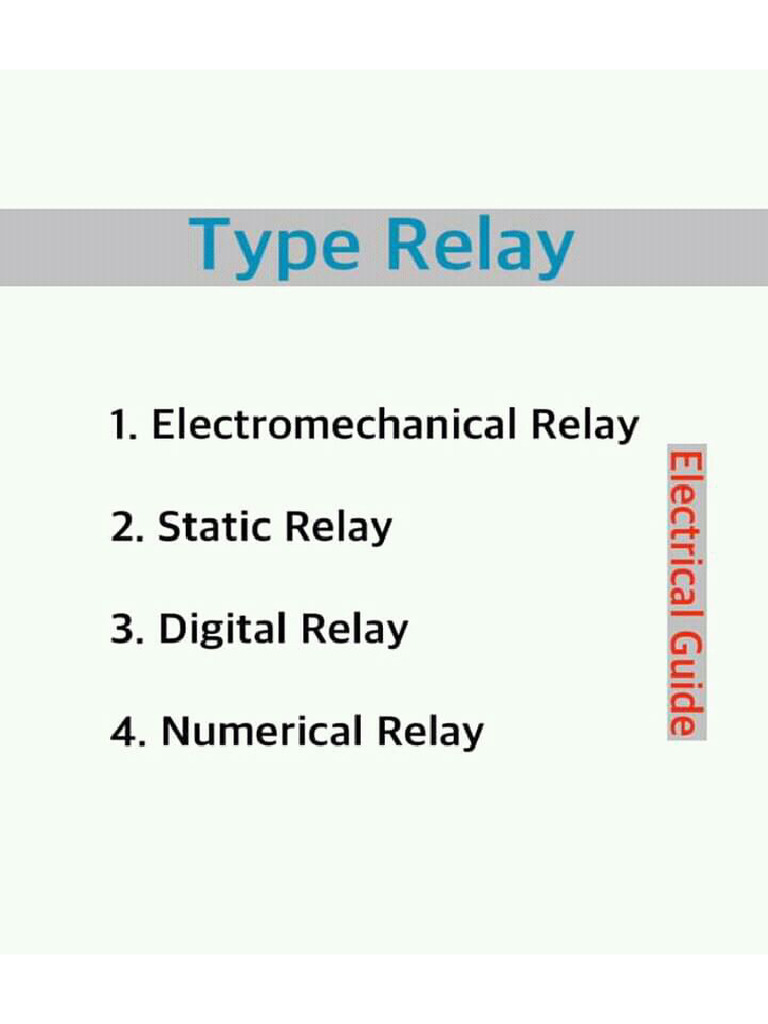 Types of Relay | PDF