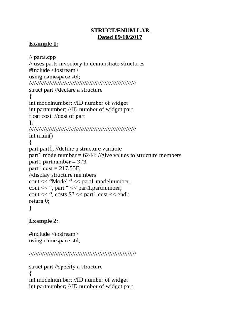 Labstruct Pdf Namespace Integer Computer Science 3337