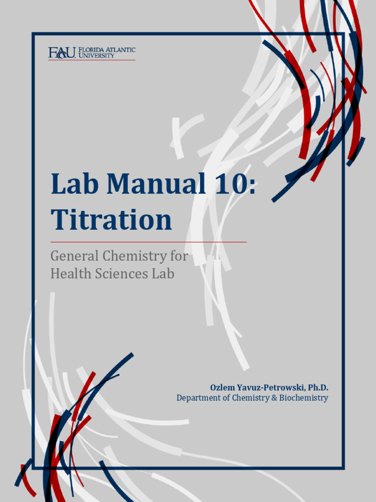CHM2032L Lab Manual 10 Titration Yavuz-Petrowski Fall 20211 W681mQF ...