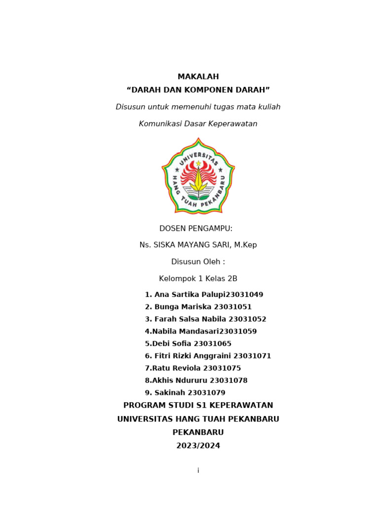 Makalah KDK Kelompok 1 | PDF