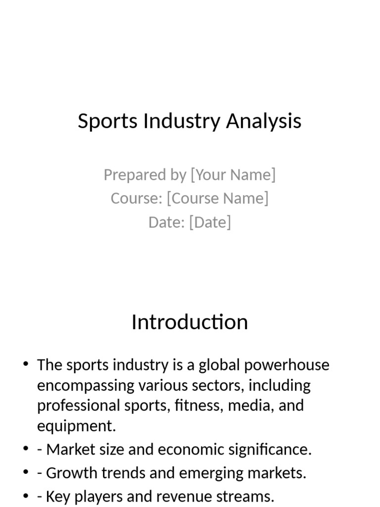 Sports Industry SWOT and PESTLE Analysis | PDF | Swot Analysis ...