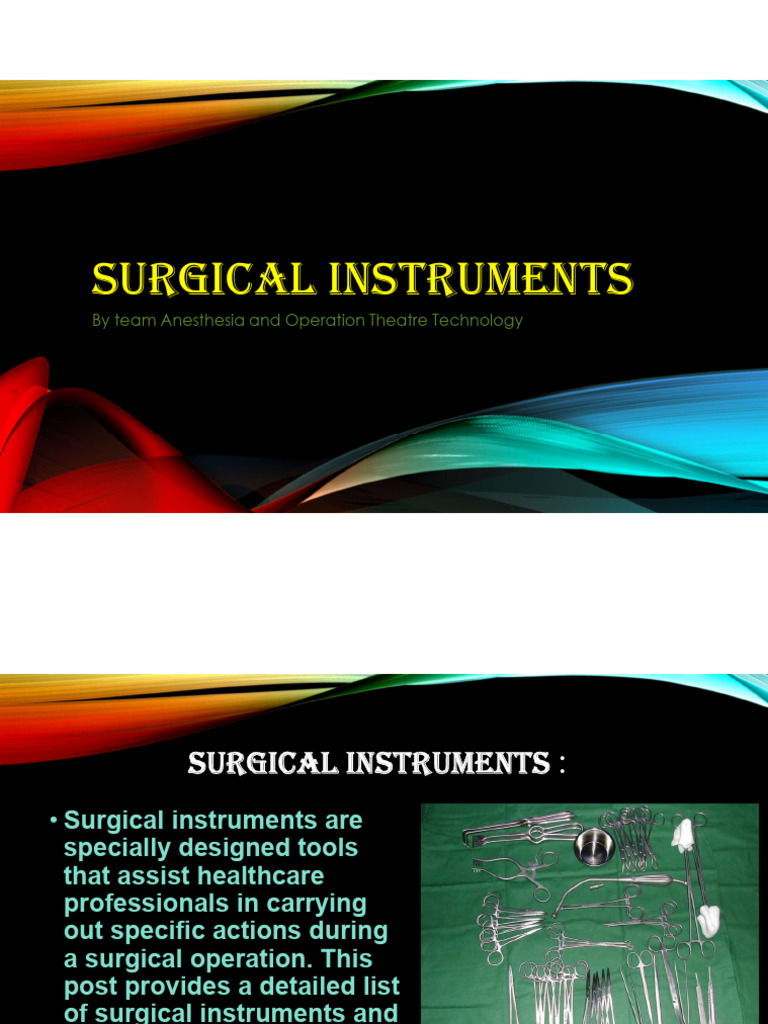 Essential Surgical Instruments Guide | PDF