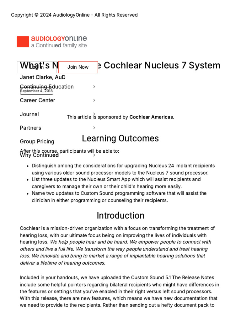 Cochlear Nucleus 7 Mapping Software | PDF | Ios | Android (Operating ...