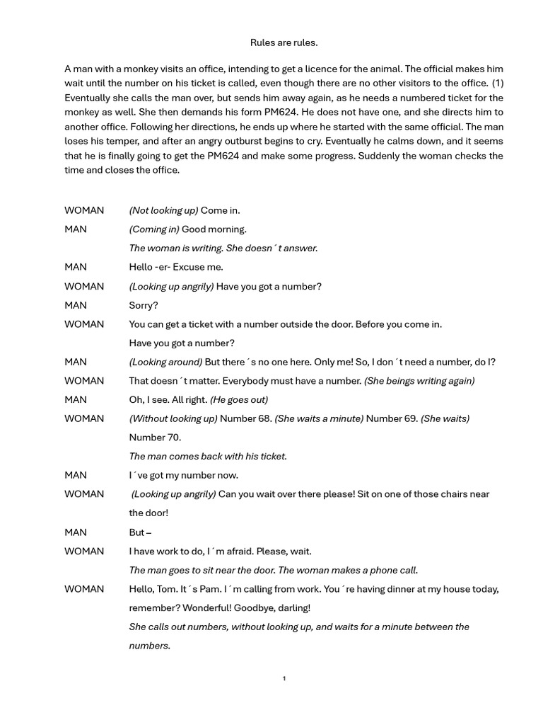 Rules - Are - Rules - Script | PDF