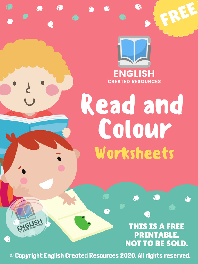 Read and Color Worksheets Copyright English Created Resources | PDF
