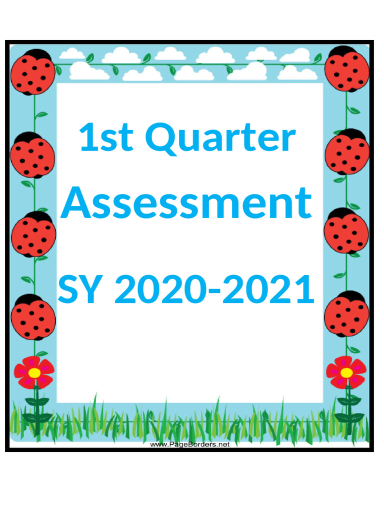 1st Quarter Assessment | PDF