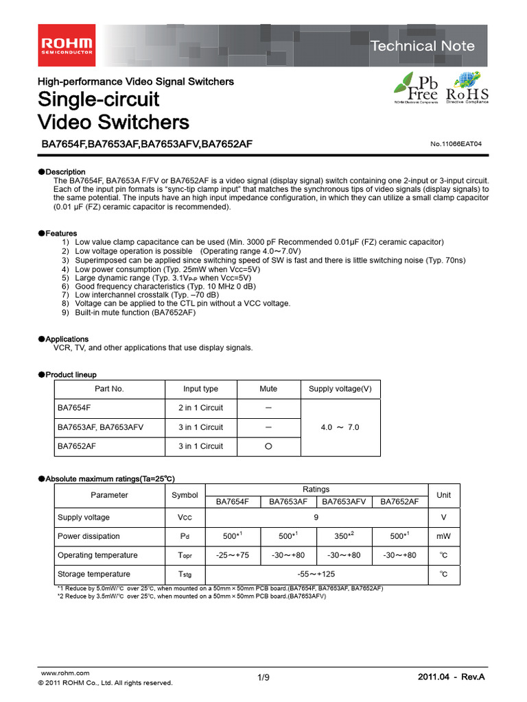 Rohm - Semiconductor - Rohms17531 1 1742491 1 | PDF | Capacitor | Electric Power