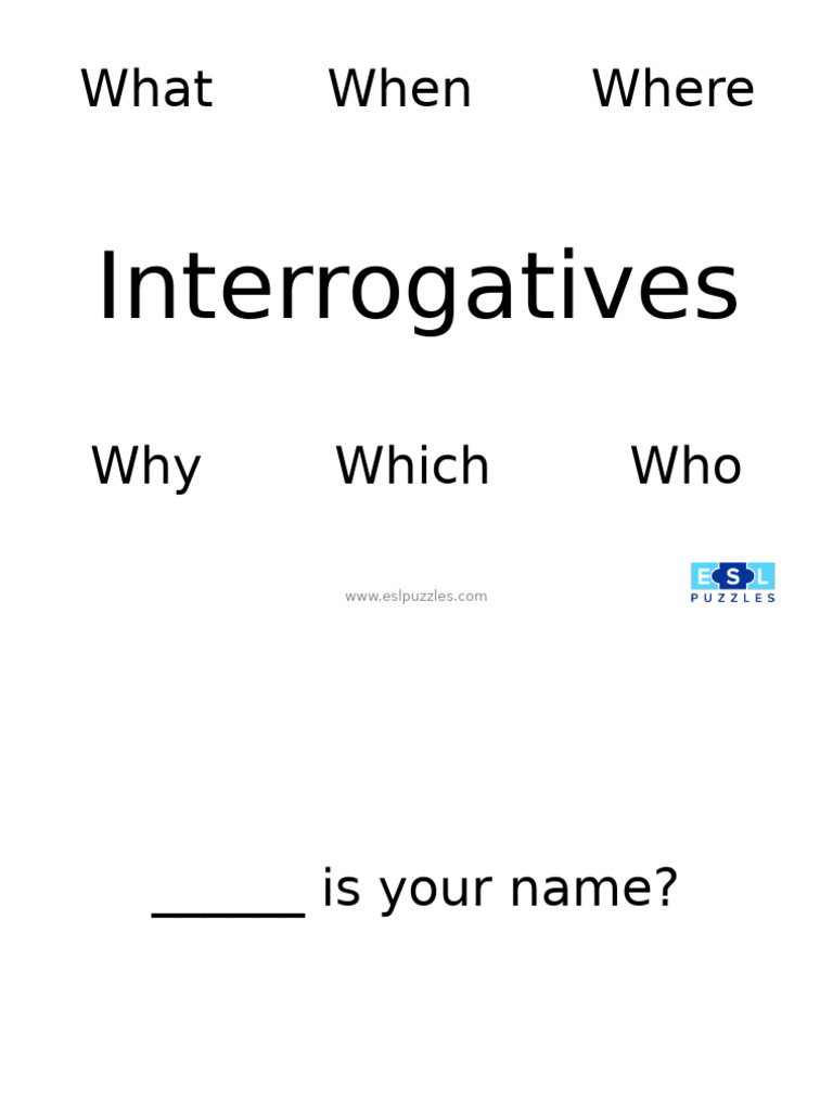 Interrogatives PPT Quiz | PDF