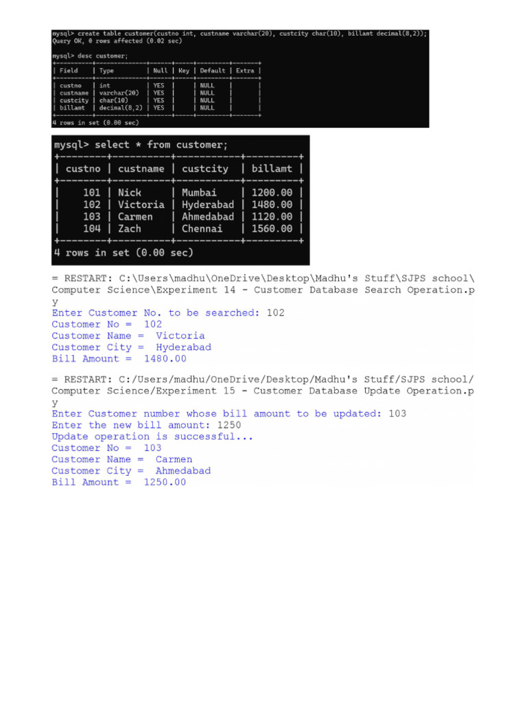 Computer Science Output 14 | PDF