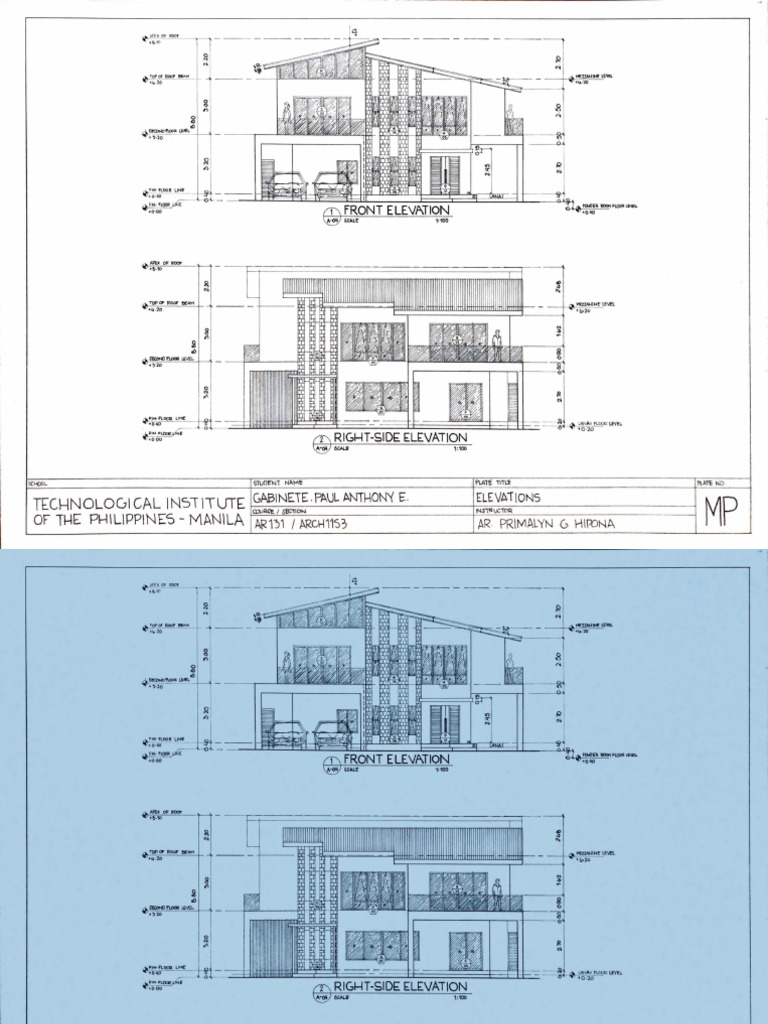 Midterm Major Plate - Elevations - GABINETE - ARCH11S3 | PDF