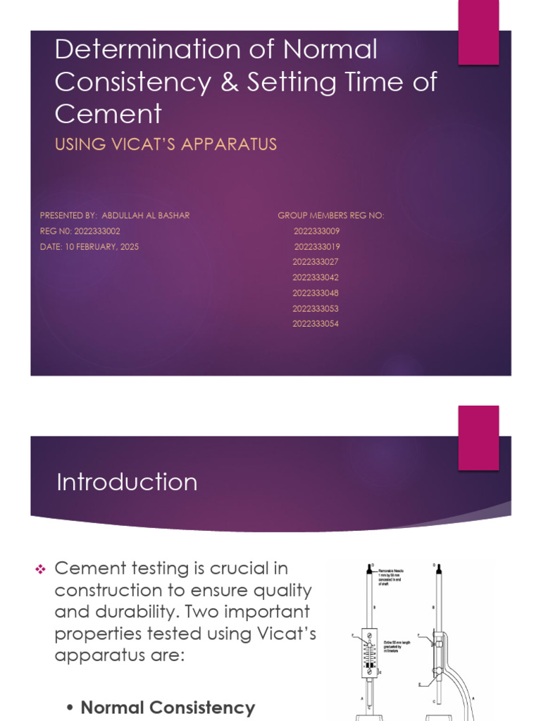 Cement Tests Presentation C2 Pdf Cement Composite Material