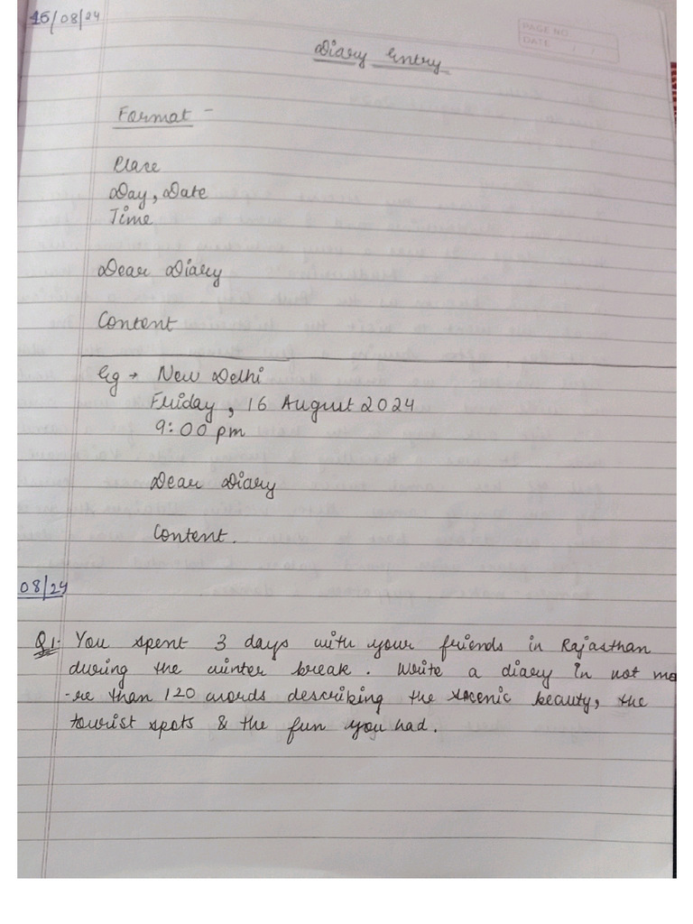 Diary Entry. | PDF
