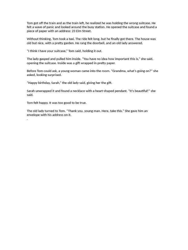 SuitCase Story | PDF