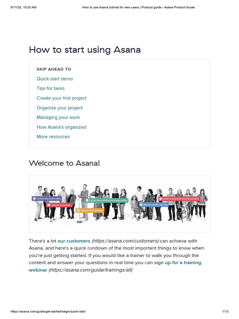 Asana Beginner's User Guide | PDF | Computing | Software