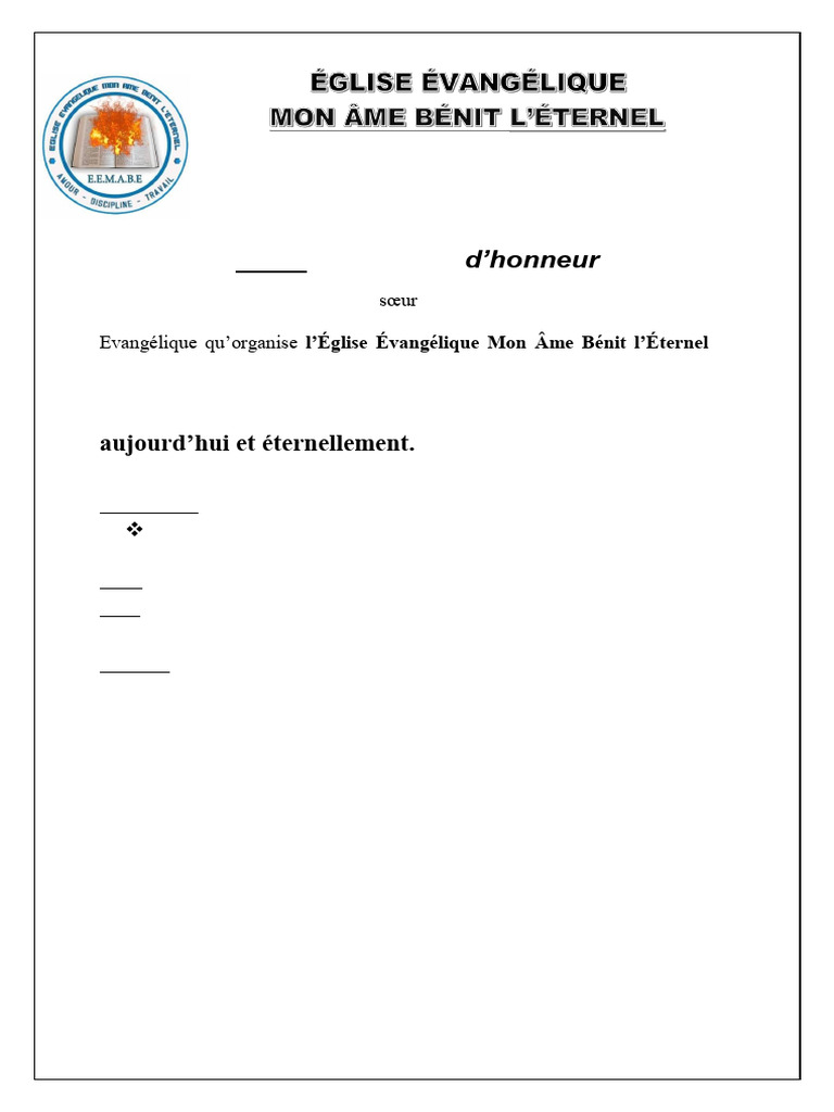 INVITATION CROISADE BIEN-AIME | PDF