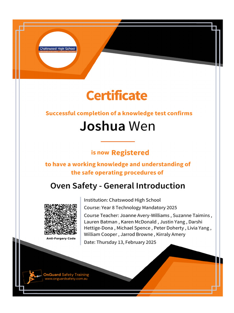 Onguard - Oven Safety | PDF