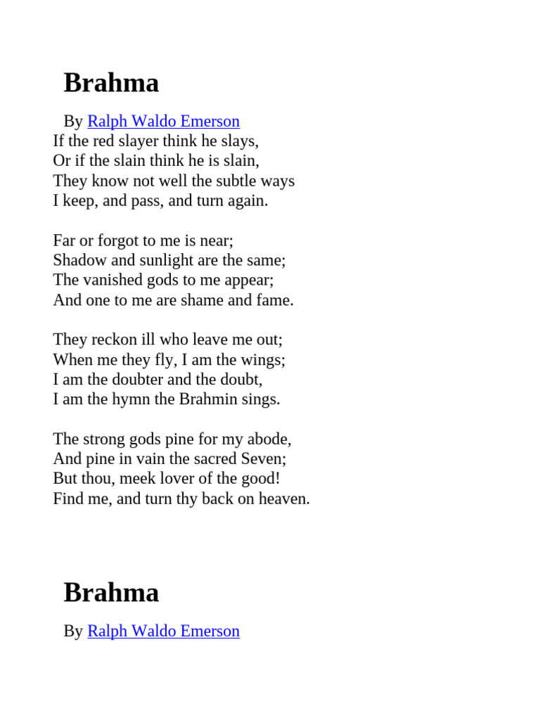 Brahma | PDF
