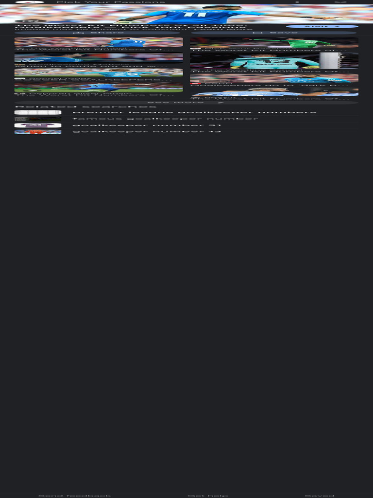 Goalkeeper Number - Google Search | PDF