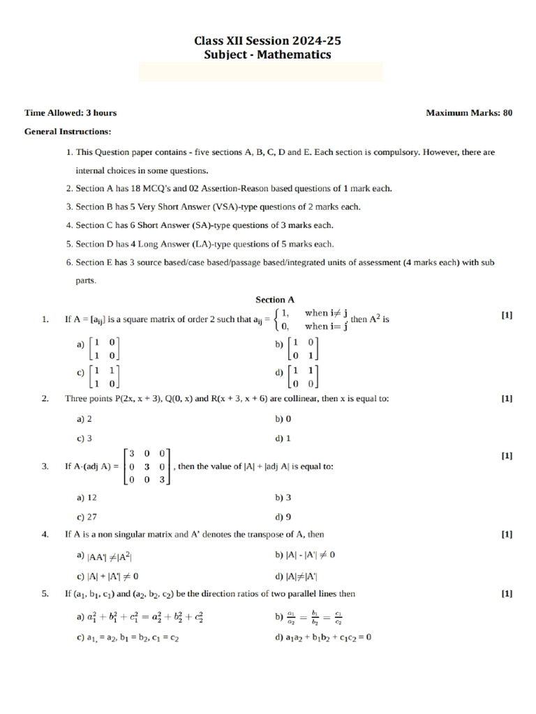 12 Maths | PDF