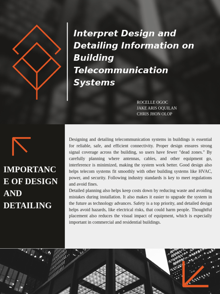 Interpret Design and Detailing Information On Building Telecommunication Systems | PDF ...