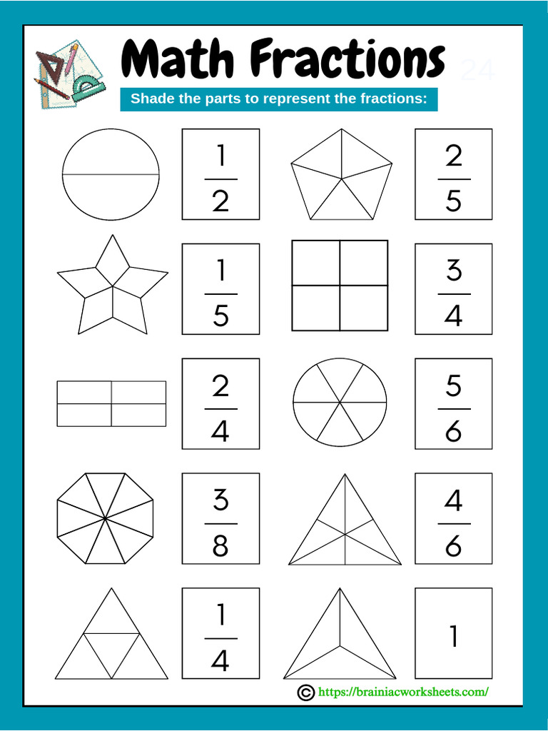 Grade 3 Maths Fractions Worksheet | PDF