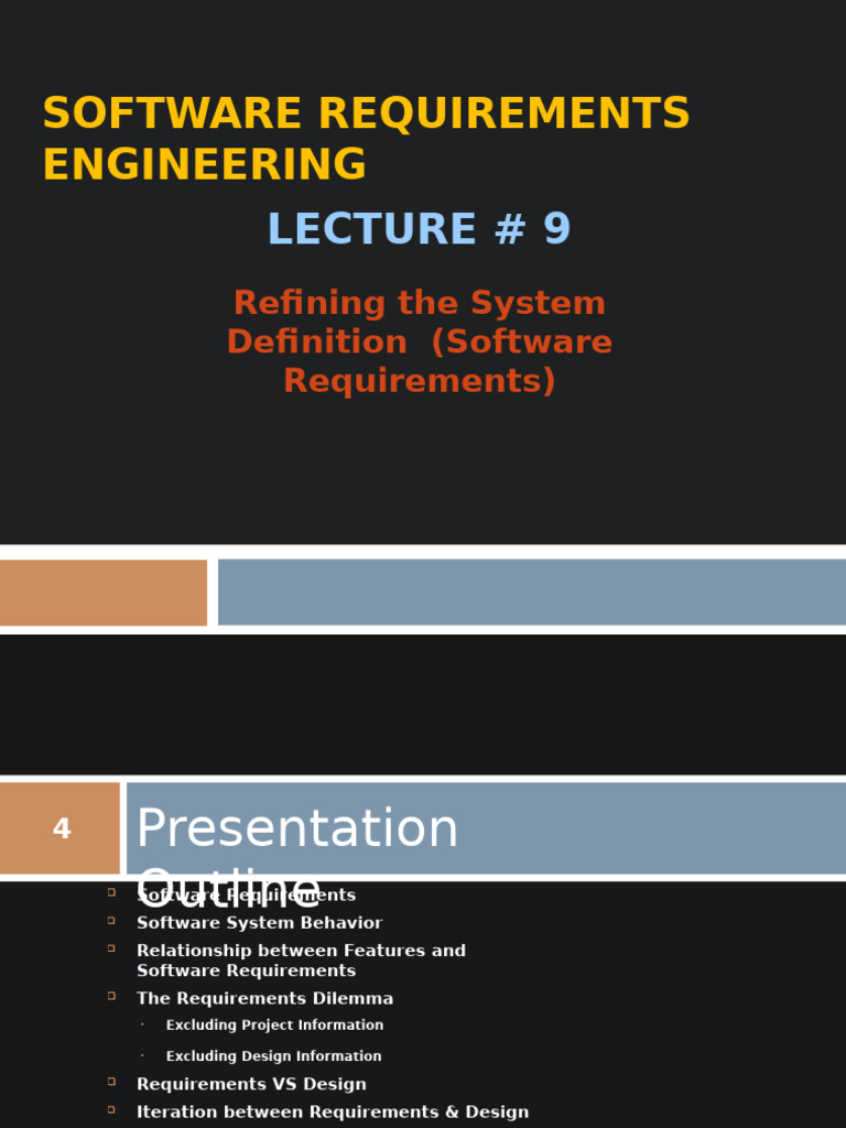 SRE Week 09 Refining The System Definition 05052023 114706pm | PDF | System | Verification And ...