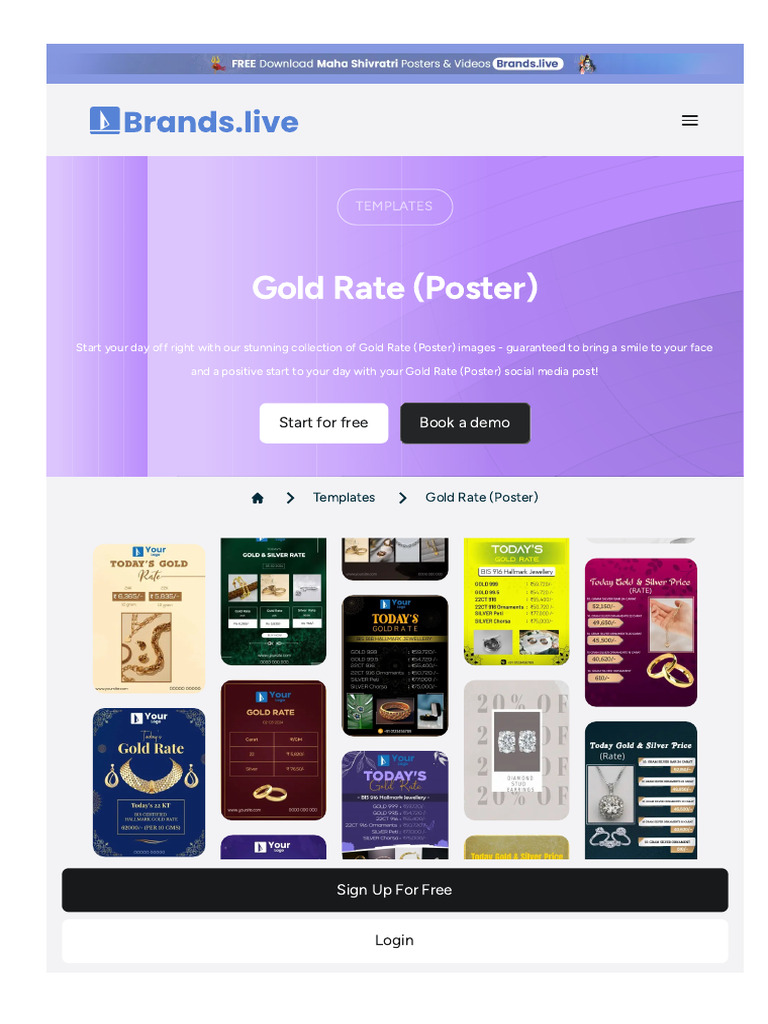 Gold Rate Poster Templates for Business | PDF | Social Media | Popular ...