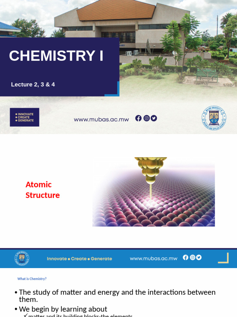 CHEM Lecture 1b-Atomic Structure and The Periodic Table | PDF | Atomic ...