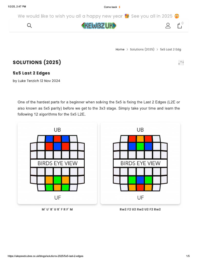 5x5 Parity - Last 2 Edges | PDF