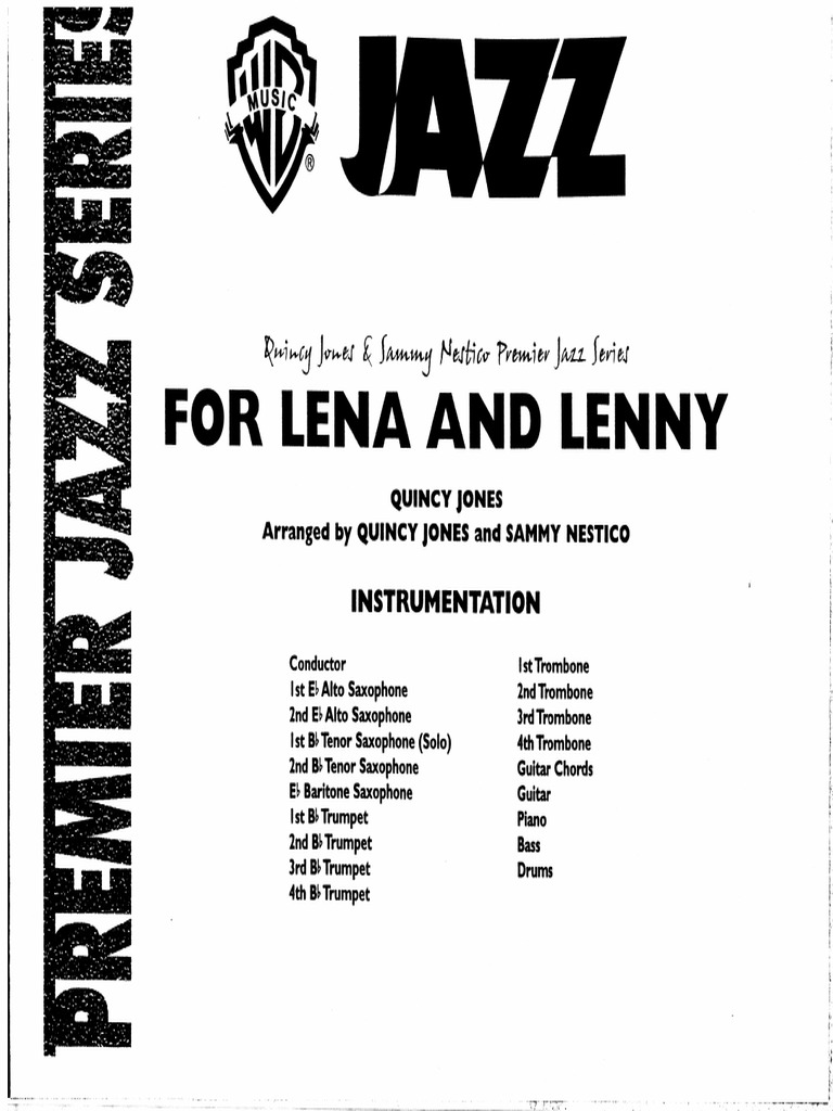 For Lena and Lenny Nestico - Quincy Jones | PDF