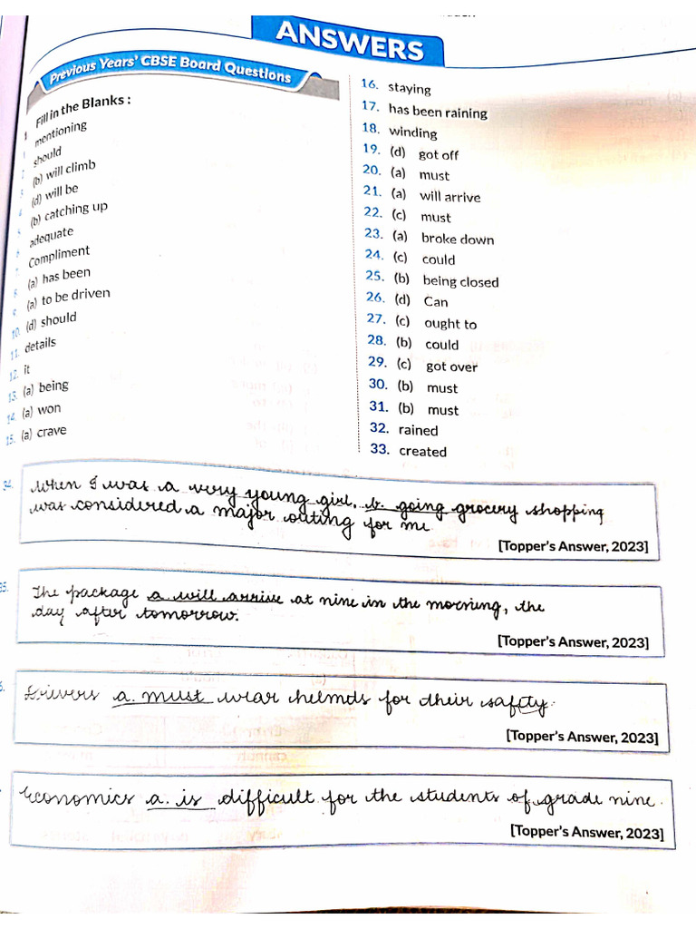 Grammar Answers | PDF