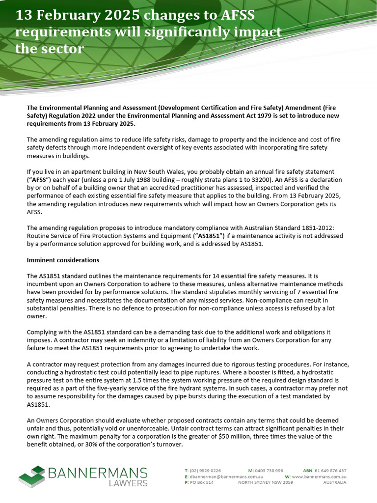 13 February 2025 Changes To AFSS Requirements Will Significantly Impact ...