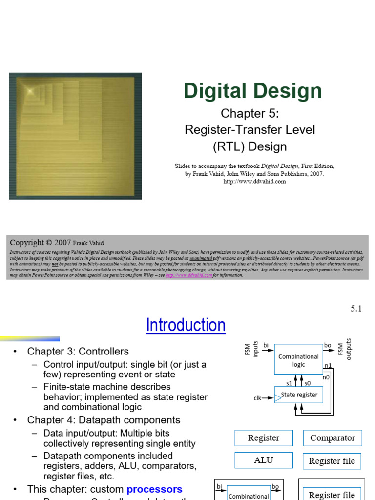 RTL Design | PDF | Central Processing Unit | Logic Synthesis