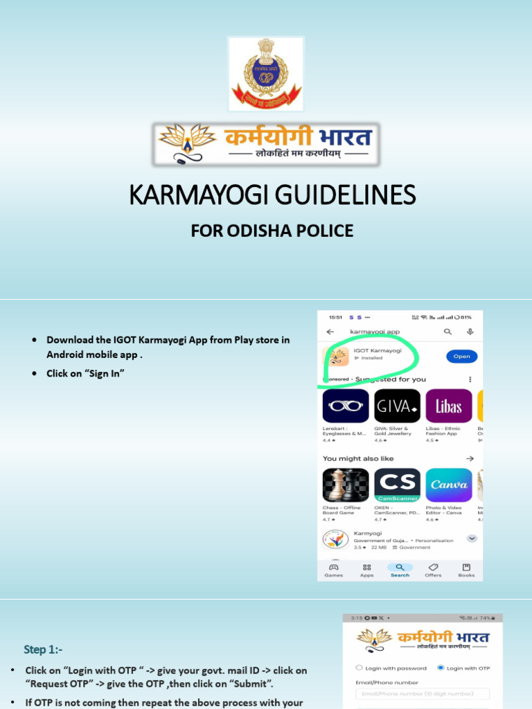 Instruction For Karmayogi-English | PDF