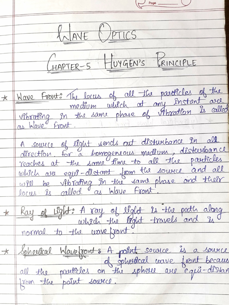 Day 1 Ch 5 Huygens Principle Pdf