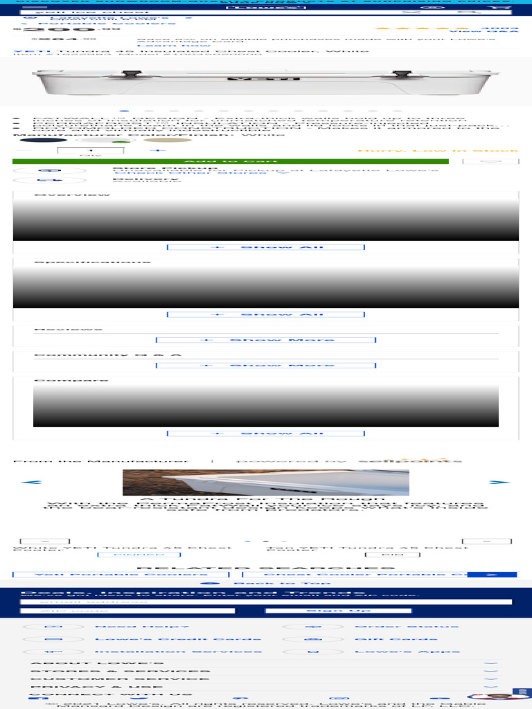 YETI Tundra 45 Insulated Chest Cooler, White in the Portable Coolers department at Lowes.com | PDF