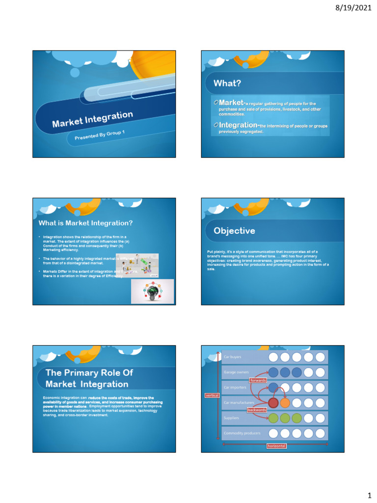 Market Integration Final | PDF | Market (Economics) | Brand