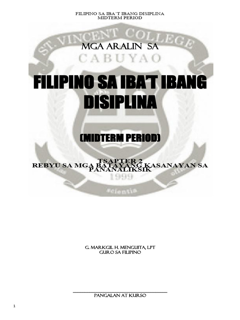 CHAPTER 2-FILDIS MIDETRM LECTURE | PDF