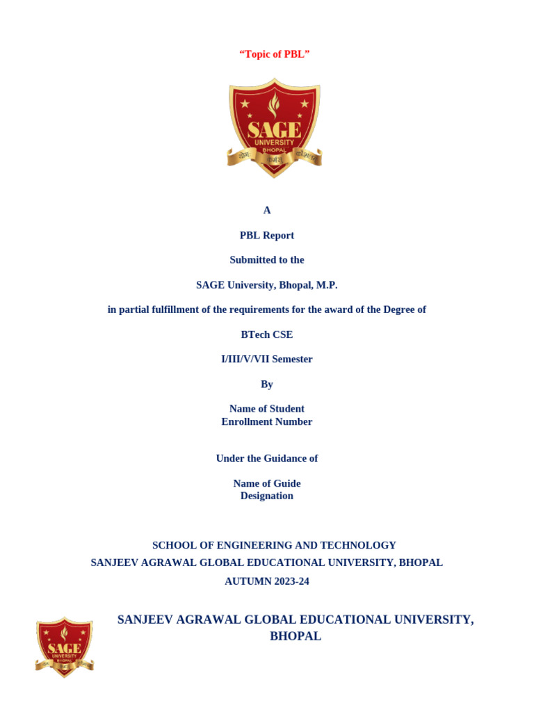 PBL Report Autumn 2024-2025 | PDF