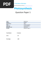 6 Plant - Nutrition QP - Igcse Cie Biology | PDF | Leaf | Photosynthesis