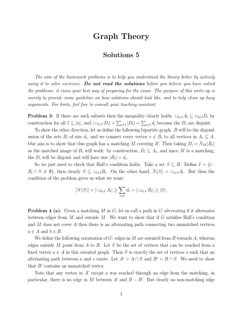 solutions5 | PDF | Vertex (Graph Theory) | Computational Problems