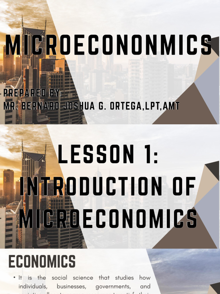 Lesson 1 Microeconomics-Compressed | PDF