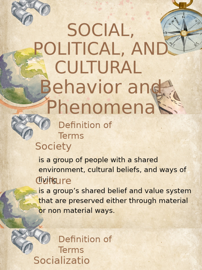 SocialPPolitical and Cultural Behavior and Phenomena | PDF | Society ...