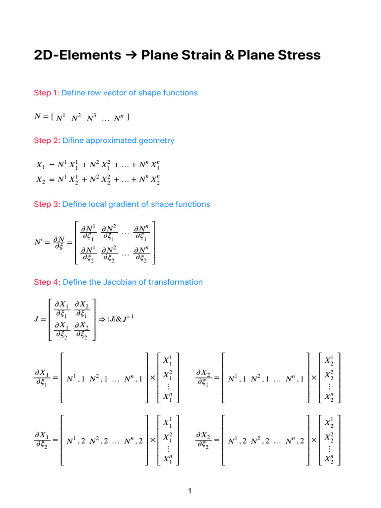 Plane Strain & Plane Stress | PDF | Gradient | Mathematics