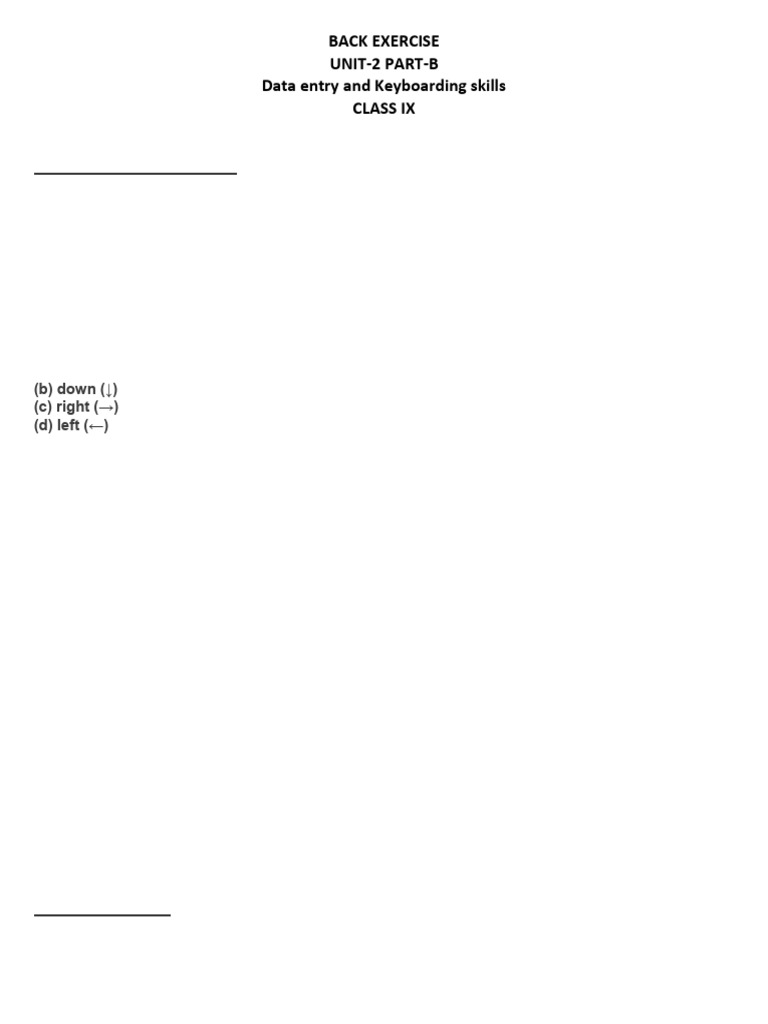 IX Updated B.excercise - Unit 2 | PDF | Computer Keyboard | Input/Output