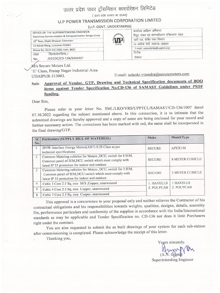 8.0 PART 2 Approved GTP Drawing Specs | PDF