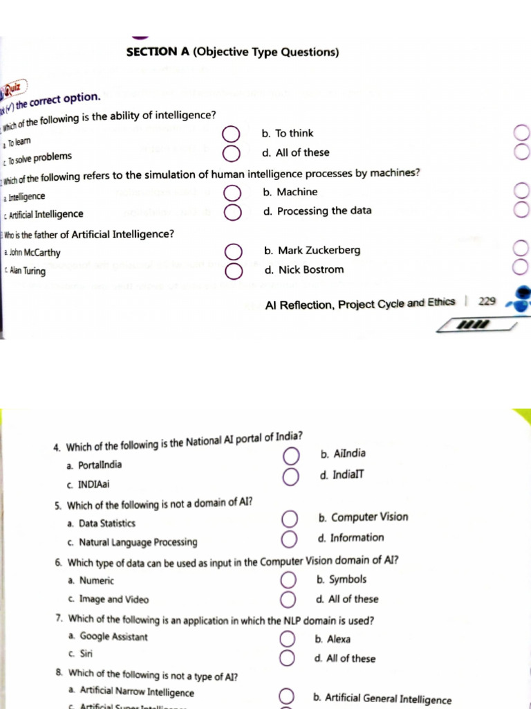 Unit 1 Part B Class 9 Introduction To A.I | PDF